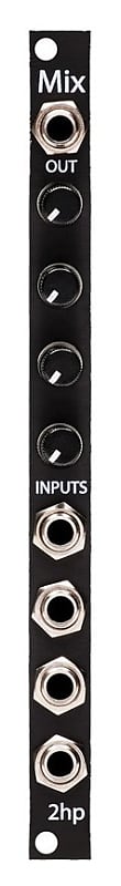 2hp Mix 4-Channel Modular Eurorack Mixer - Black Faceplate | Reverb