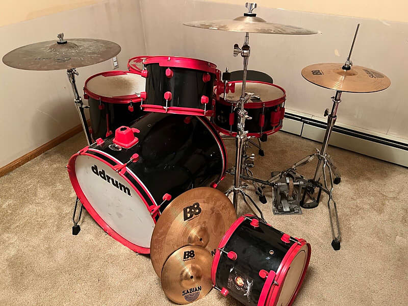 ddrum Diablo Black/Red Used drumset Full kit For Practice, No | Reverb