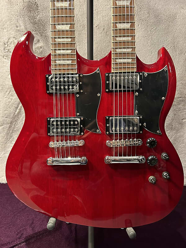 Harley Benton DC-Custom 612 Mahogany Body C Neck 6/12 String | Reverb