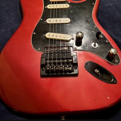 Fender strat - metallic red | Reverb