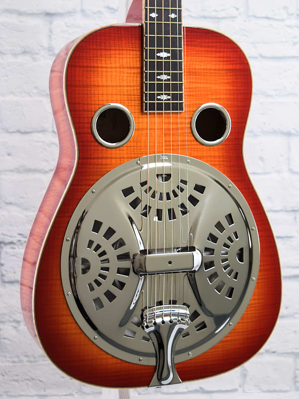 Beard 2020 Legacy E Square Neck Resonator - Amber Burst w/ | Reverb