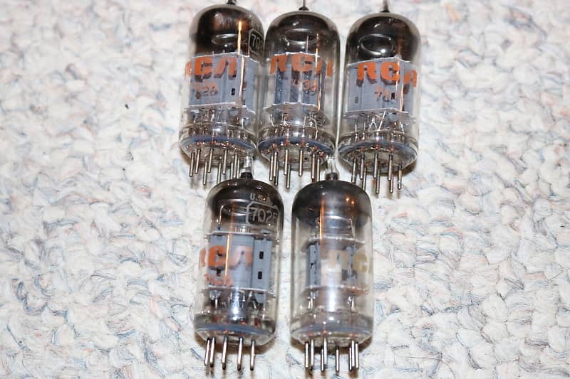 Lot of 5 Vintage 1970s RCA Preamp Tubes - 7024 12AX7 12AT7 | Reverb