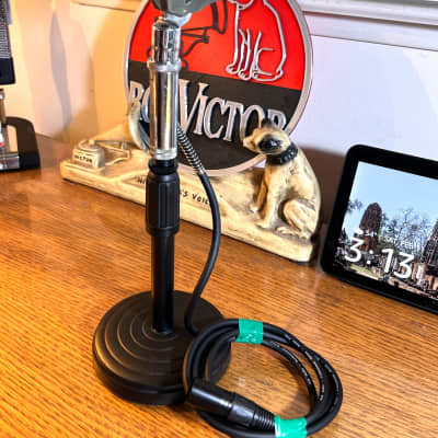 Vintage 1950's ASTATIC DN-50 Dynamic Microphone with desk | Reverb