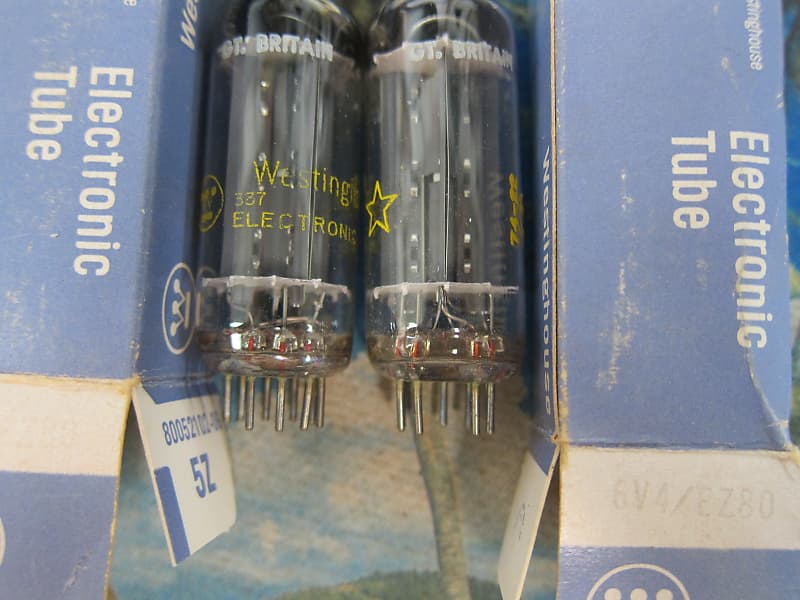 Pr NOS Vintage Mullard 6V4 EZ80 Rectifier Tubes, Gt Britain, | Reverb