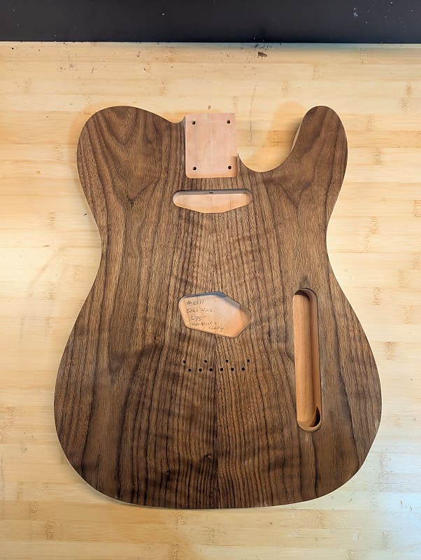 Figured Walnut and Cherry Telecaster Tele Body | Reverb Canada