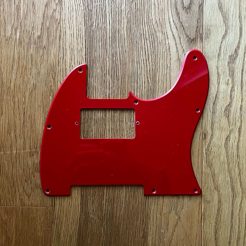 Fender Jim Root Telecaster Pickguard Red 1-ply 8 holes | Reverb UK