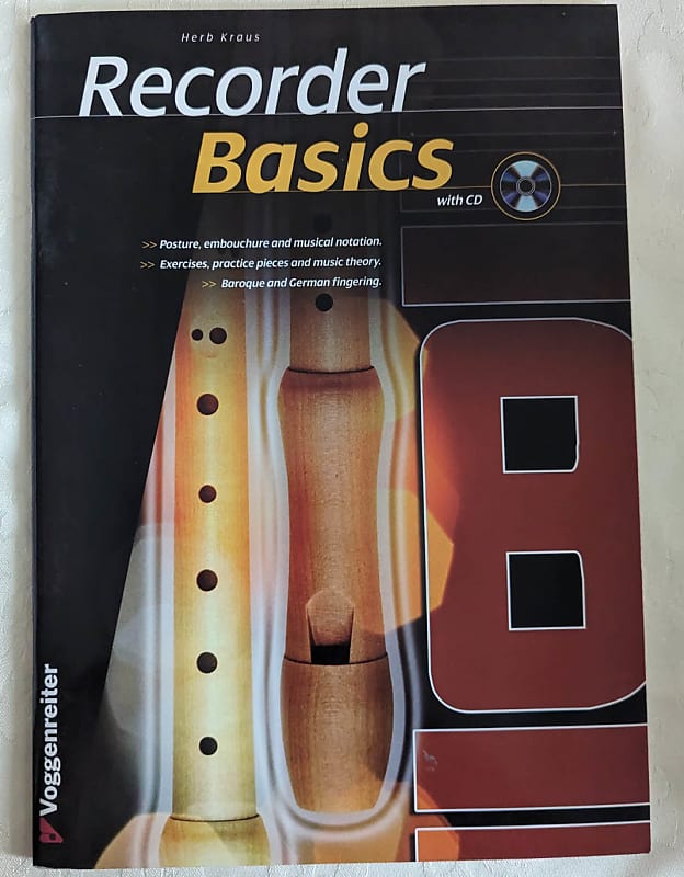 Recorder Basics by Herb Kraus with CD Lession Sheet Music | Reverb