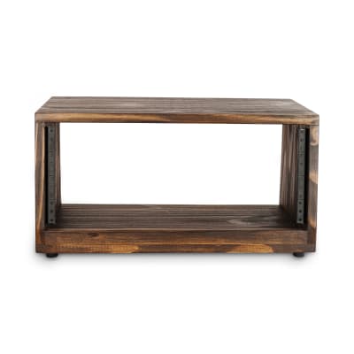 Sanctus Sound 4U Slanted Desktop Studio Rack in Pine | Reverb