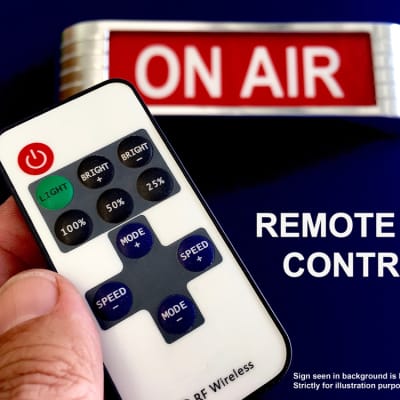 ON AIR Studio RCA Warning Sign light up chrome faux look | Reverb UK