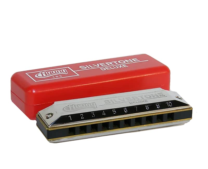 Huang INS103A Silvertone Deluxe Harmonica - Key of A | Reverb