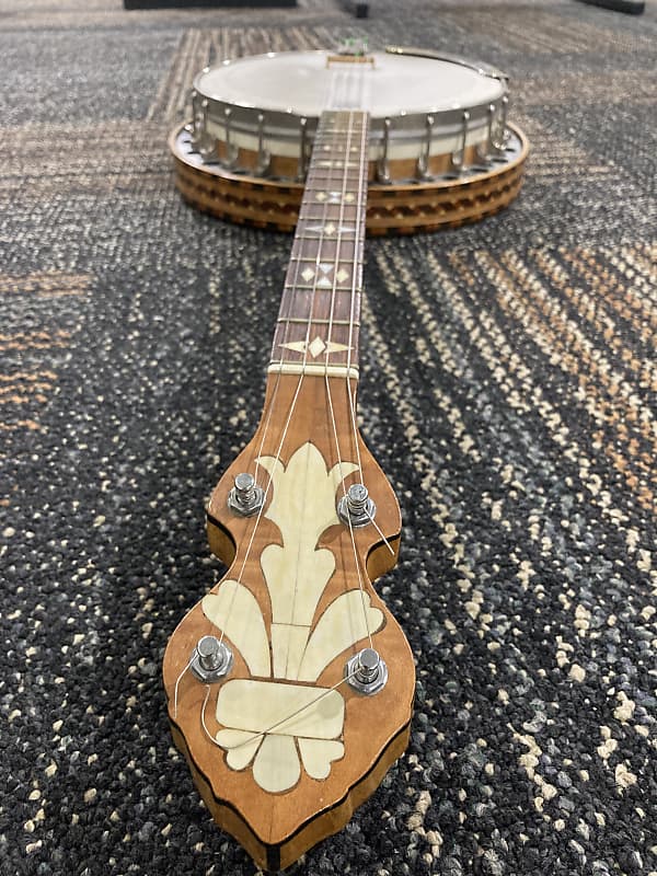 Tenor Banjo, Maple body, Ebony neck, Ivory inlays | Reverb