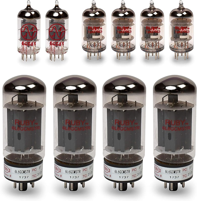 Twin Reverb Tube Set with Matched Power Tubes, Ruby and JJ | Reverb