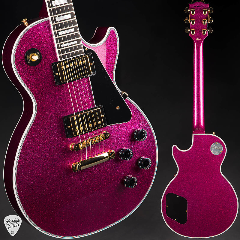 Gibson Custom Shop PSL Les Paul Custom Gloss Pink Sparkle | Reverb