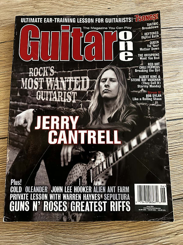 Guitar One Jerry Cantrell June 2001 Back Issue with Tab | Reverb