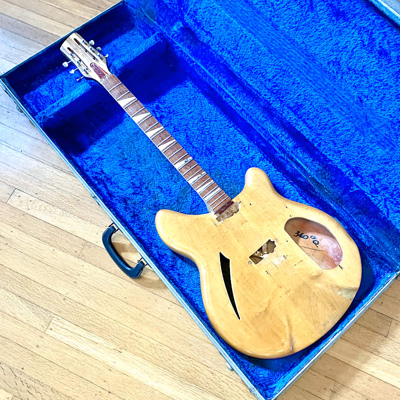 Rickenbacker 360-12 guitar body and neck project husk 1965 | Reverb