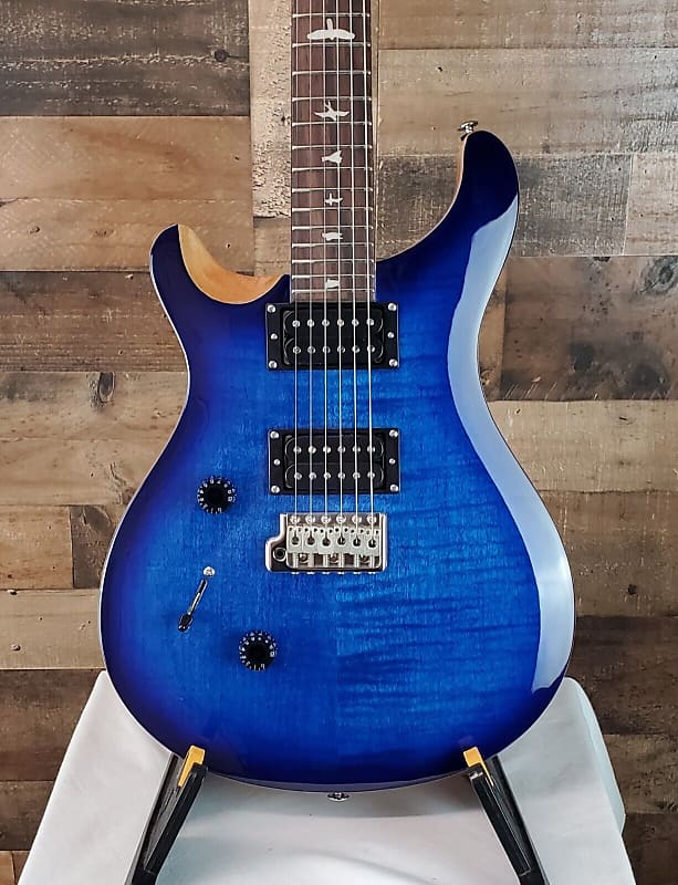 PRS SE Custom 24 LEFTY Faded Blue Burst, Gig Bag, Free Ship, | Reverb