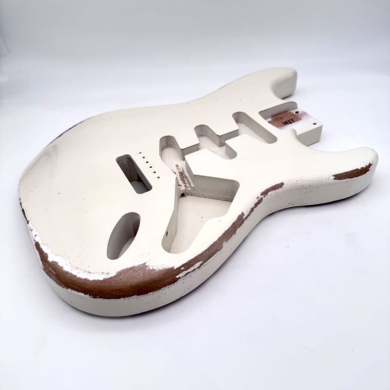 MJT Stratocaster Alder Relic Body Olympic White Nitro MJT5344 | Reverb