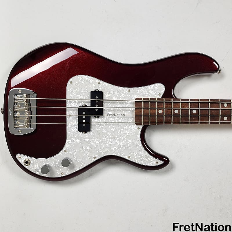 G&L LB-100 Ruby Red Metallic 4-String Bass P-Bass Pickup | Reverb