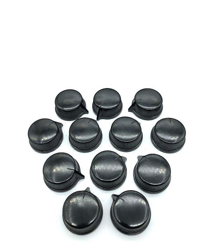 Daka-Ware Cupcake Pointer Knobs (2) 19?? Black | Reverb