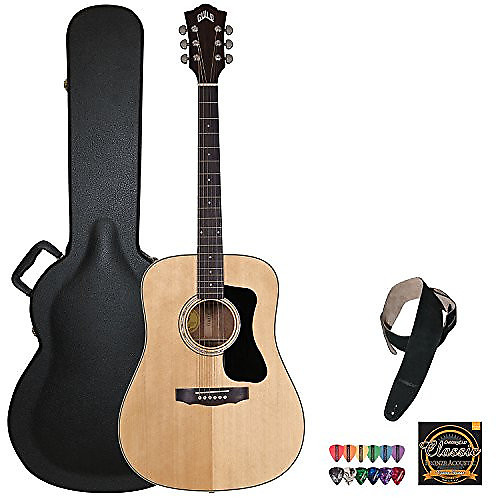 Guild D-150 Natural Acoustic Dreadnought Guitar with Guild | Reverb