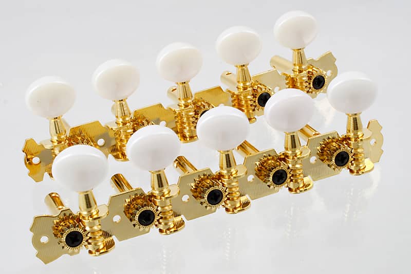 Tuning Keys For 10-String Guitar 5x5 On Strip - GOLD | Reverb