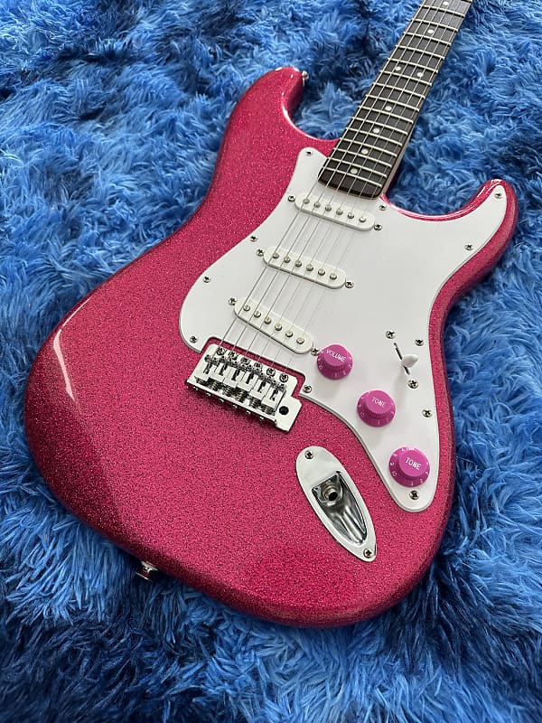 Squier FSR Candy Pink Sparkle Stratocaster | Reverb