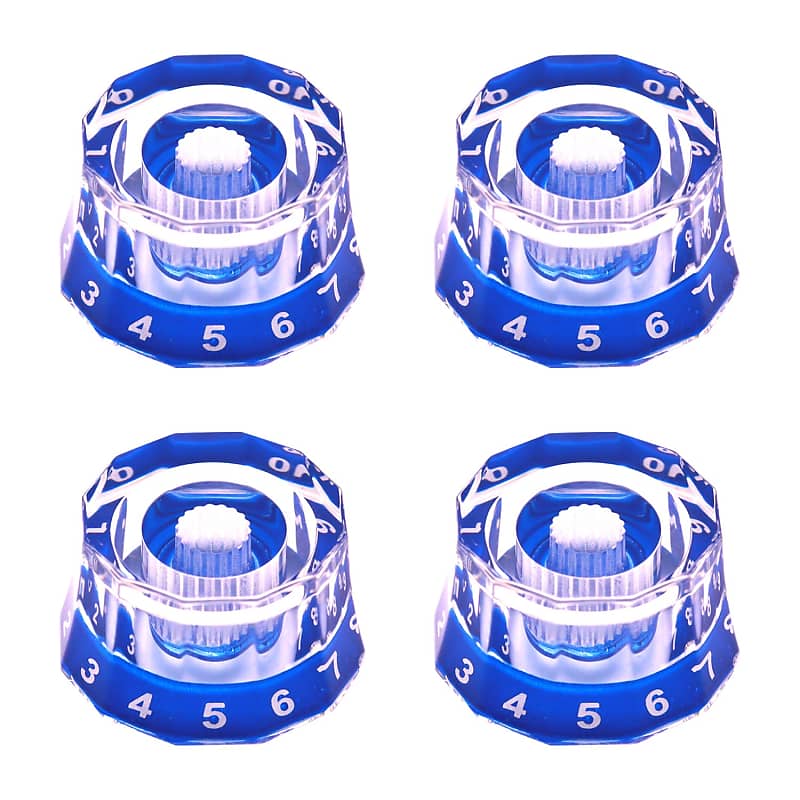 4Pcs Dodecagon Design Transparent Electric Guitar Knobs Clear | Reverb