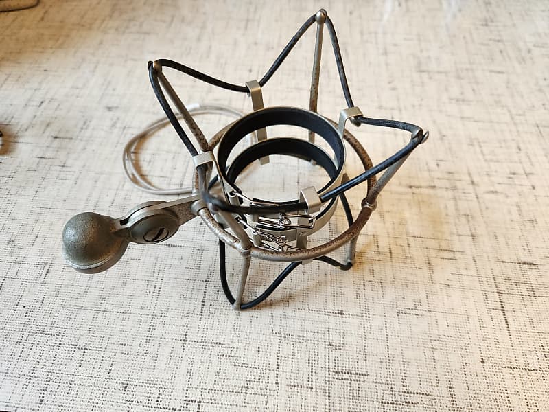 Vintage Early Neumann Telefunken U47&U48 nickel shock mount | Reverb