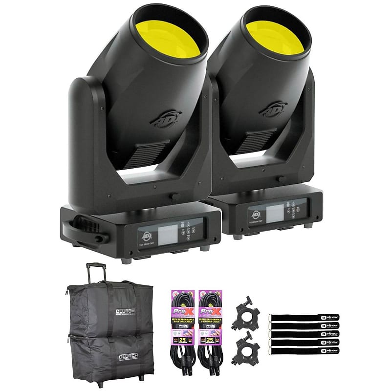 ADJ VIZI BEAM CMY Moving Head Beam Light Fixture 2-Pack w | Reverb