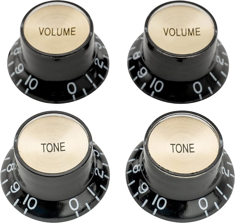 Pro Metric Size Guitar Reflector Knobs Top Hat Bell 2 Volume | Reverb