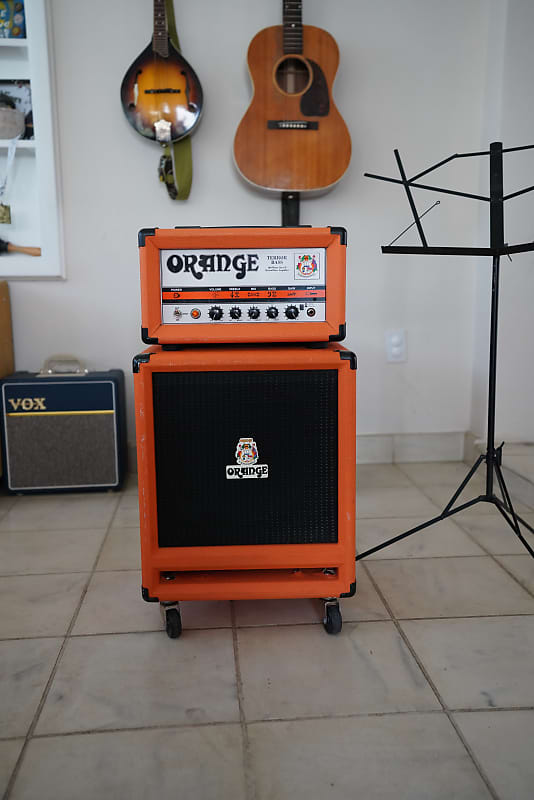 Orange Terror Bass Head BT500H with custom orange tolex case | Reverb