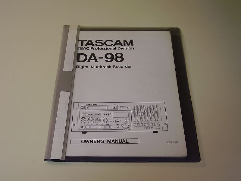 Tascam DA-98 Manual!!! | Reverb