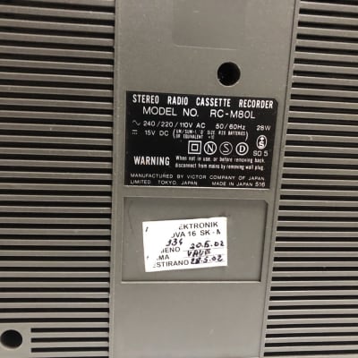 JVC RC-M80L Stereo Radio Cassette Recorder Boombox | Reverb