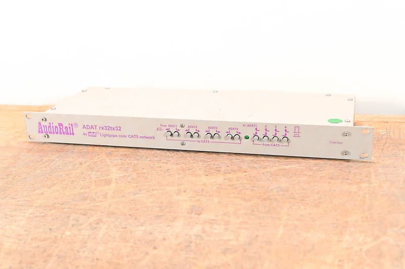 AudioRail ADAT rx32tx32 4x Lightpipe Over CAT5 Network | Reverb