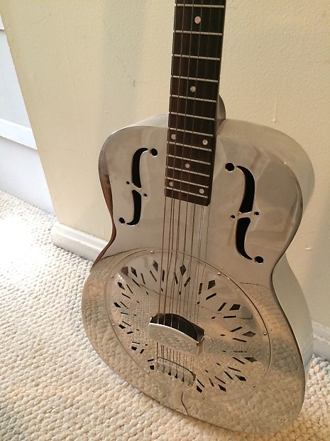 Rogue Brass Body Resonator Guitar | Reverb