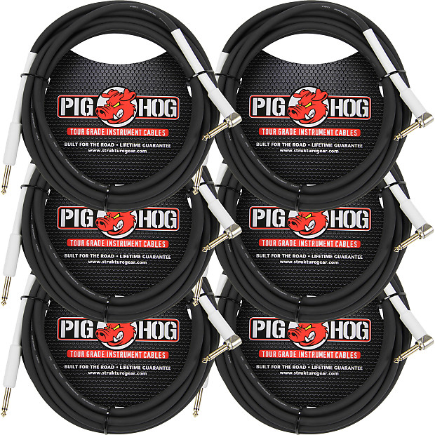 Pig Hog 6 New 18.5 Foot Straight to Right Angle | Reverb Australia