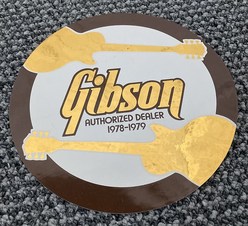 Vintage Gibson Authorized Dealer Window Sticker 1978-1979 | Reverb