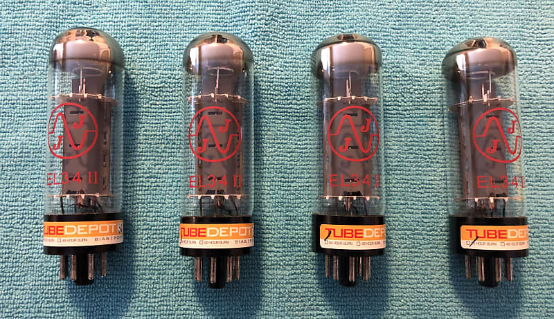 JJ Electronic Matched and Burned-In Quad EL34 II Output Power | Reverb