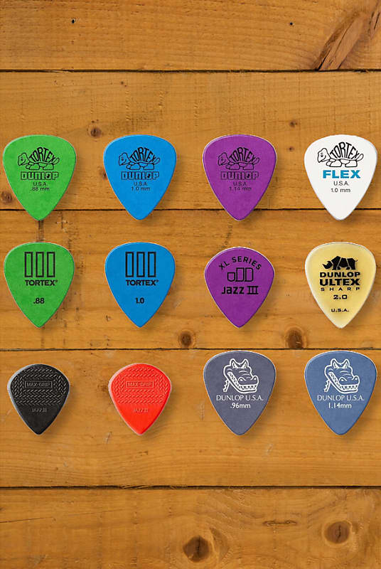 Dunlop Electric Pick Variety Pack - Mixed Gauges - 12-Pack | Reverb