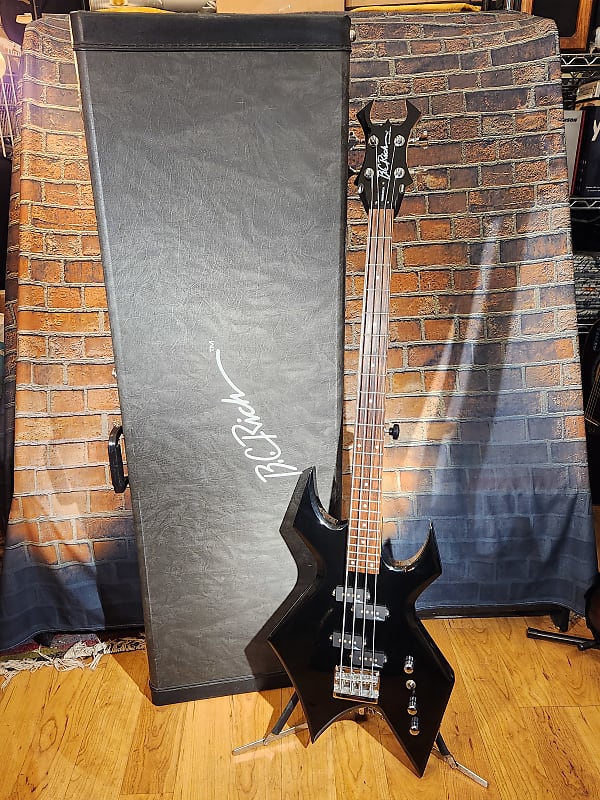 B.C. Rich Platinum Series Warlock Bass Black w/ OHSC | Reverb