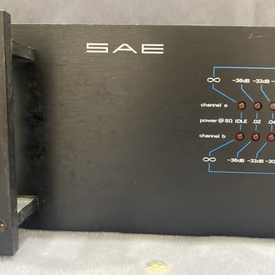 SAE 2200 Stereo Power Amplifier 1980s Black | Reverb
