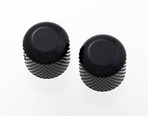 Dome Knobs (2) For USA Solid Shaft Pots - BLACK | Reverb