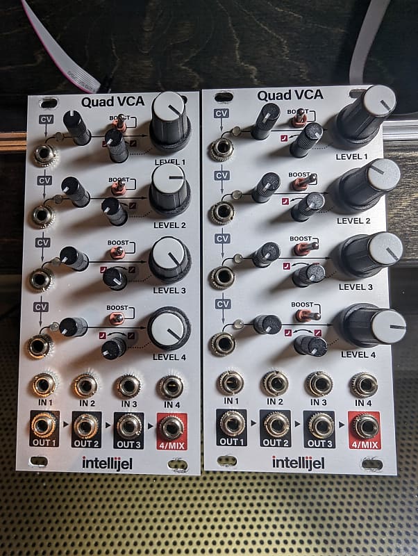 2 x Intellijel Quad VCA 2015 - 2021 - Silver | Reverb