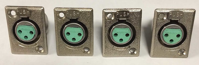LOT OF 4 Switchcraft D3F Panel Mount 3-Pin Female XLR | Reverb