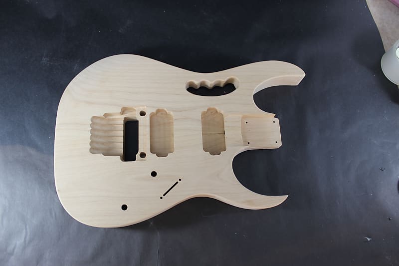Unfinished 6 string, Jem style Alder guitar body, rear route, | Reverb