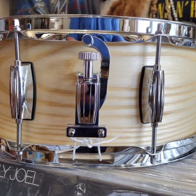 14x5.75 ash solid shell steam bent snare drum by Erie drums | Reverb
