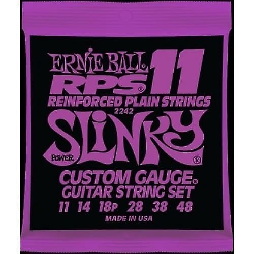 Ernie Ball 2242 RPS-11 Reinforced Plain Strings Power Slinky | Reverb