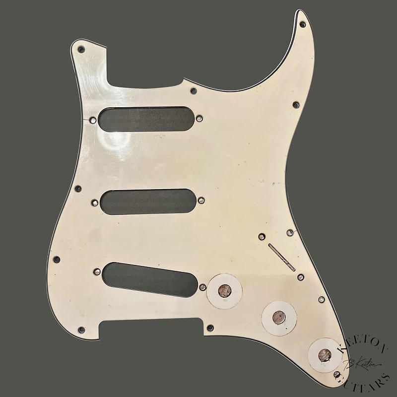 Relic Parchment Pickguard For Fender Stratocaster Aged 3ply | Reverb