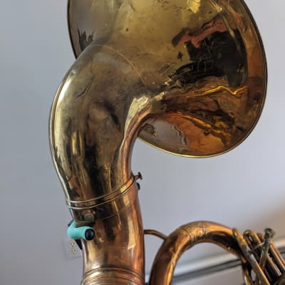 King HN White Sousaphone 1250 Late 1950s - Laquered Brass | Reverb