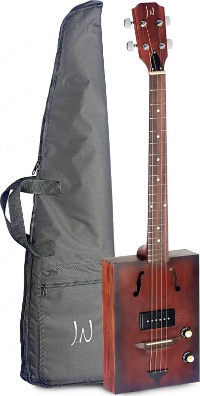 Acoustic-electric Cigar Box Guitar with 4 strings, spruce | Reverb